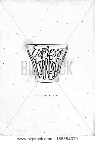 Doppio Cup Lettering Vector & Photo (Free Trial) | Bigstock