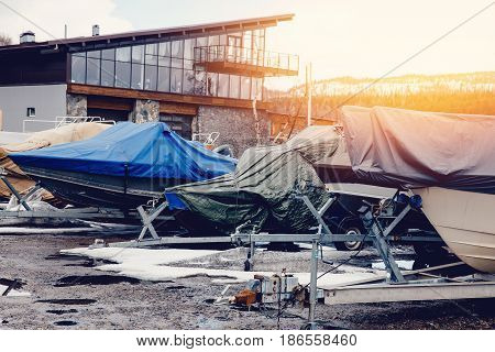 Row Boats Storage Image & Photo (Free Trial) | Bigstock
