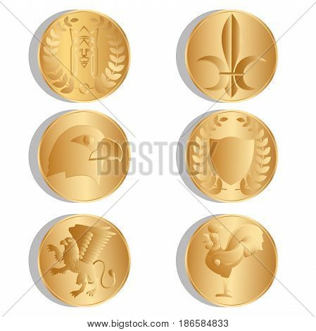 Golden Ancient Coins Vector & Photo (Free Trial) | Bigstock