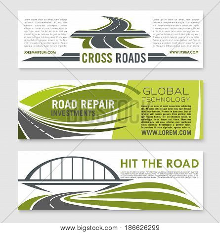 Road Highway Banner Vector & Photo (Free Trial) | Bigstock