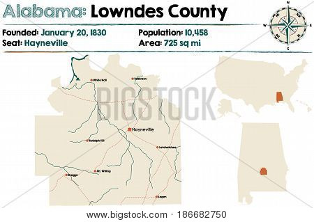 Vector y foto Large Detailed Map (prueba gratis) | Bigstock