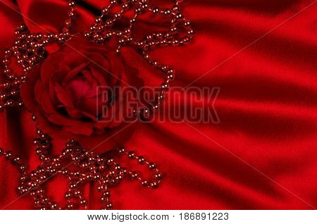 Red Rose Red Pearls On Image & Photo (Free Trial) | Bigstock