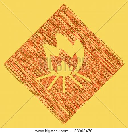 Fire Sign. Vector. Vector & Photo (Free Trial) | Bigstock