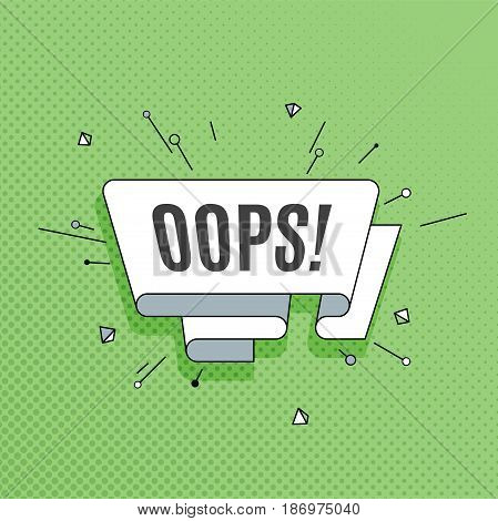 Oops. Retro Design Vector & Photo (Free Trial) | Bigstock