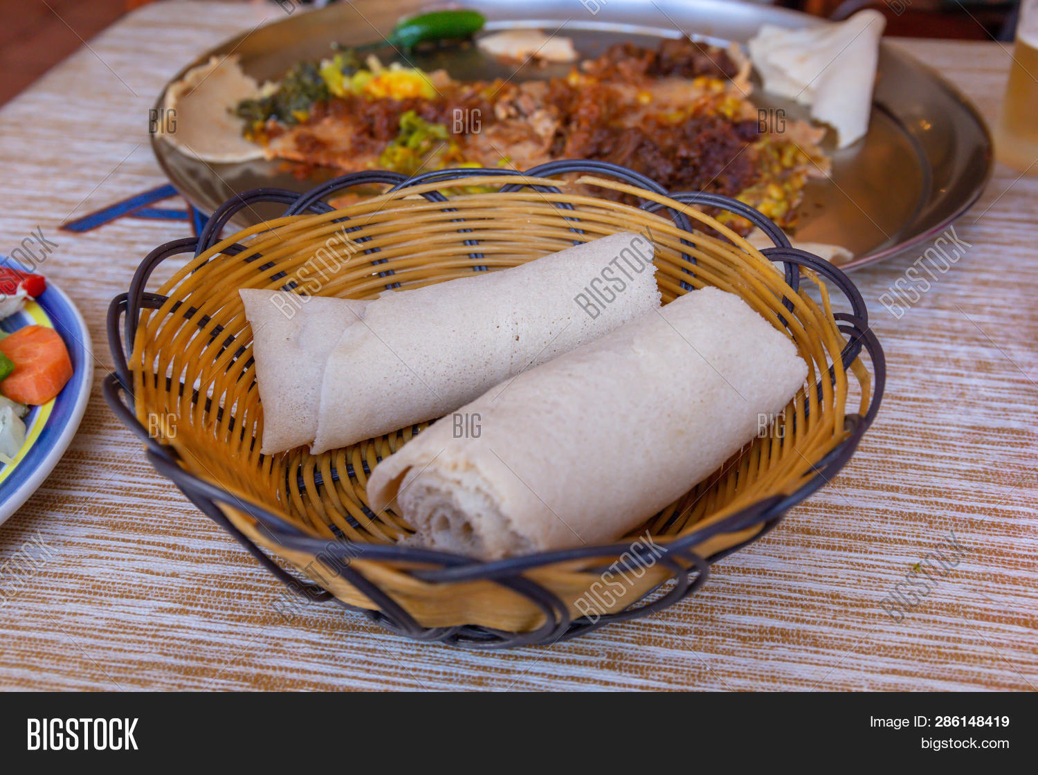 Rolls Injera Serving Image & Photo (Free Trial) | Bigstock
