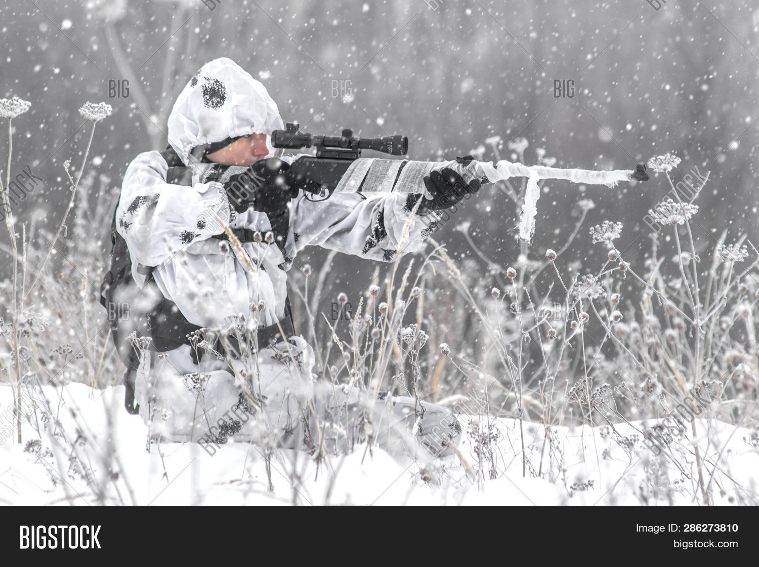 Man Soldier Winter On Image & Photo (Free Trial) | Bigstock