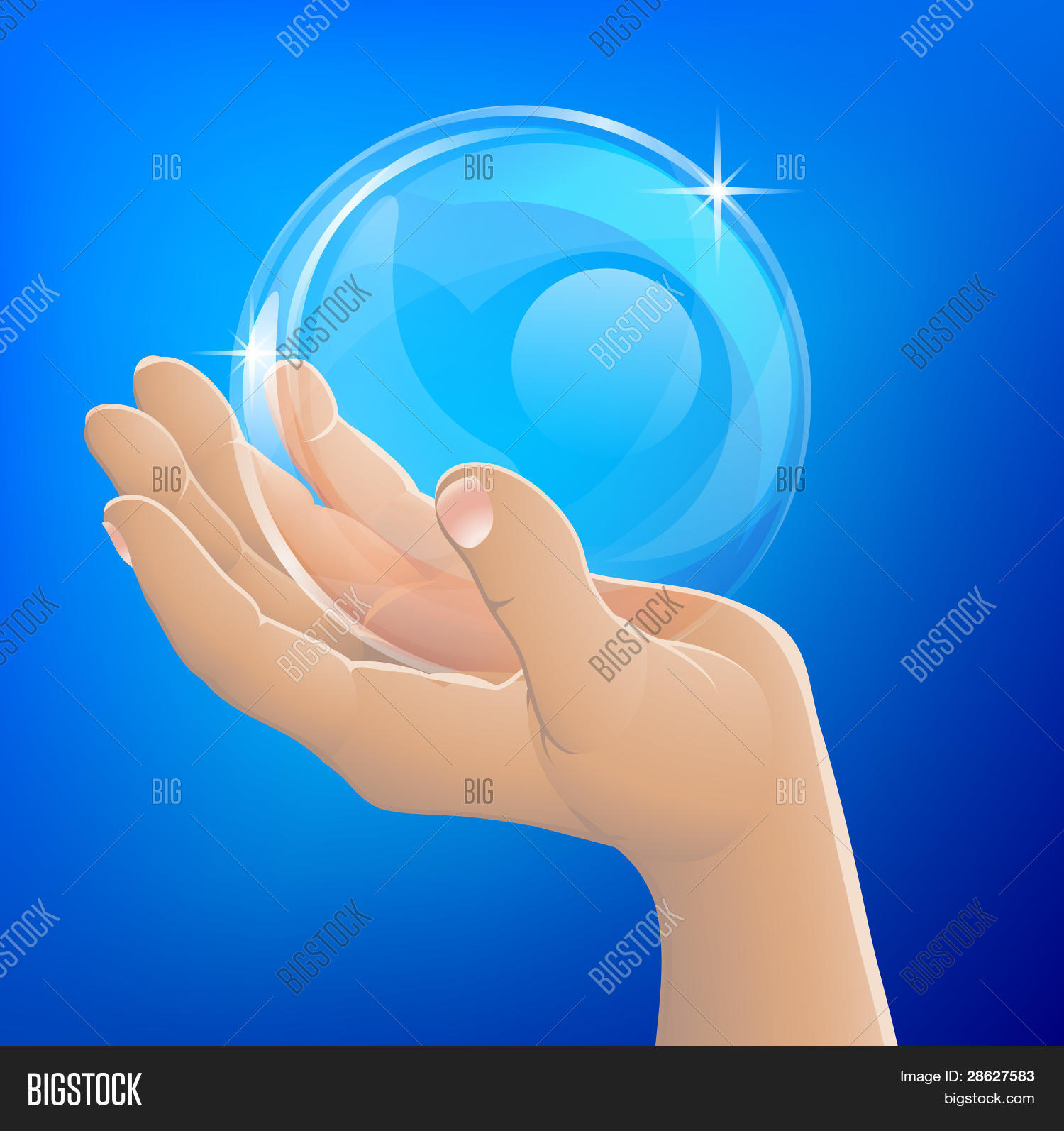 Hand Holding Bubble Vector & Photo (Free Trial) | Bigstock