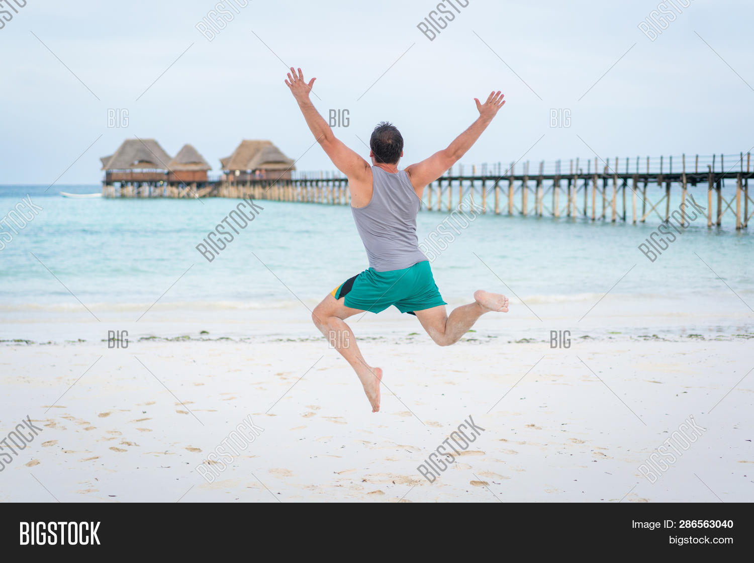 Jumping Man On Image & Photo (Free Trial) | Bigstock