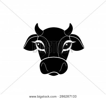 Cow Flat Icon On Vector & Photo (Free Trial) | Bigstock