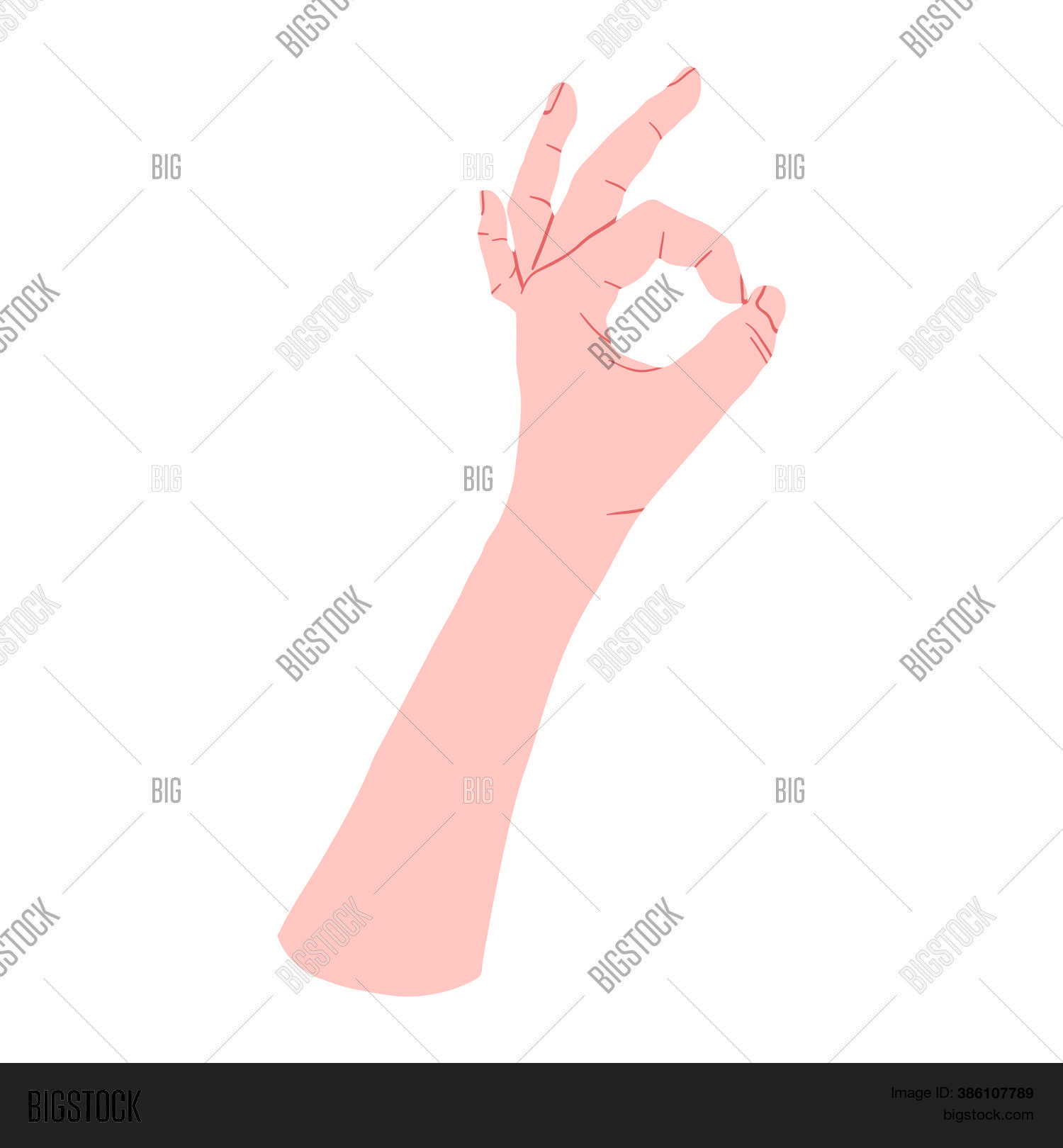 Hand Gesture Ok Vector & Photo (Free Trial) | Bigstock