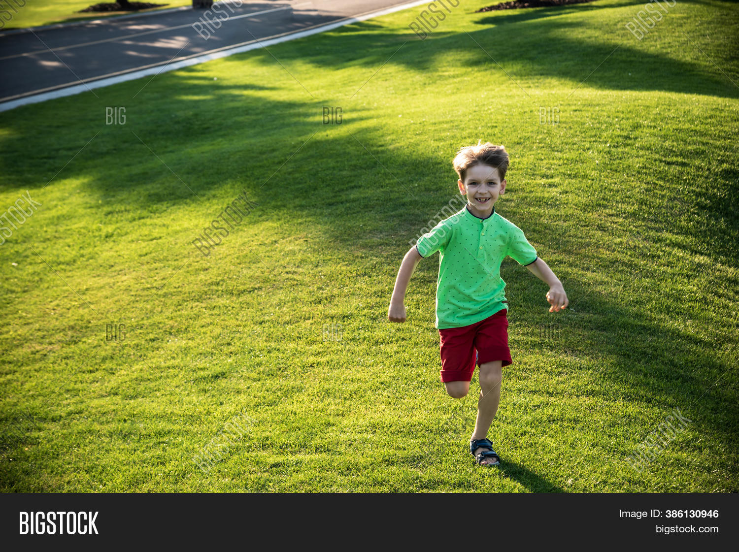 Little Boy Running On Image & Photo (Free Trial) | Bigstock