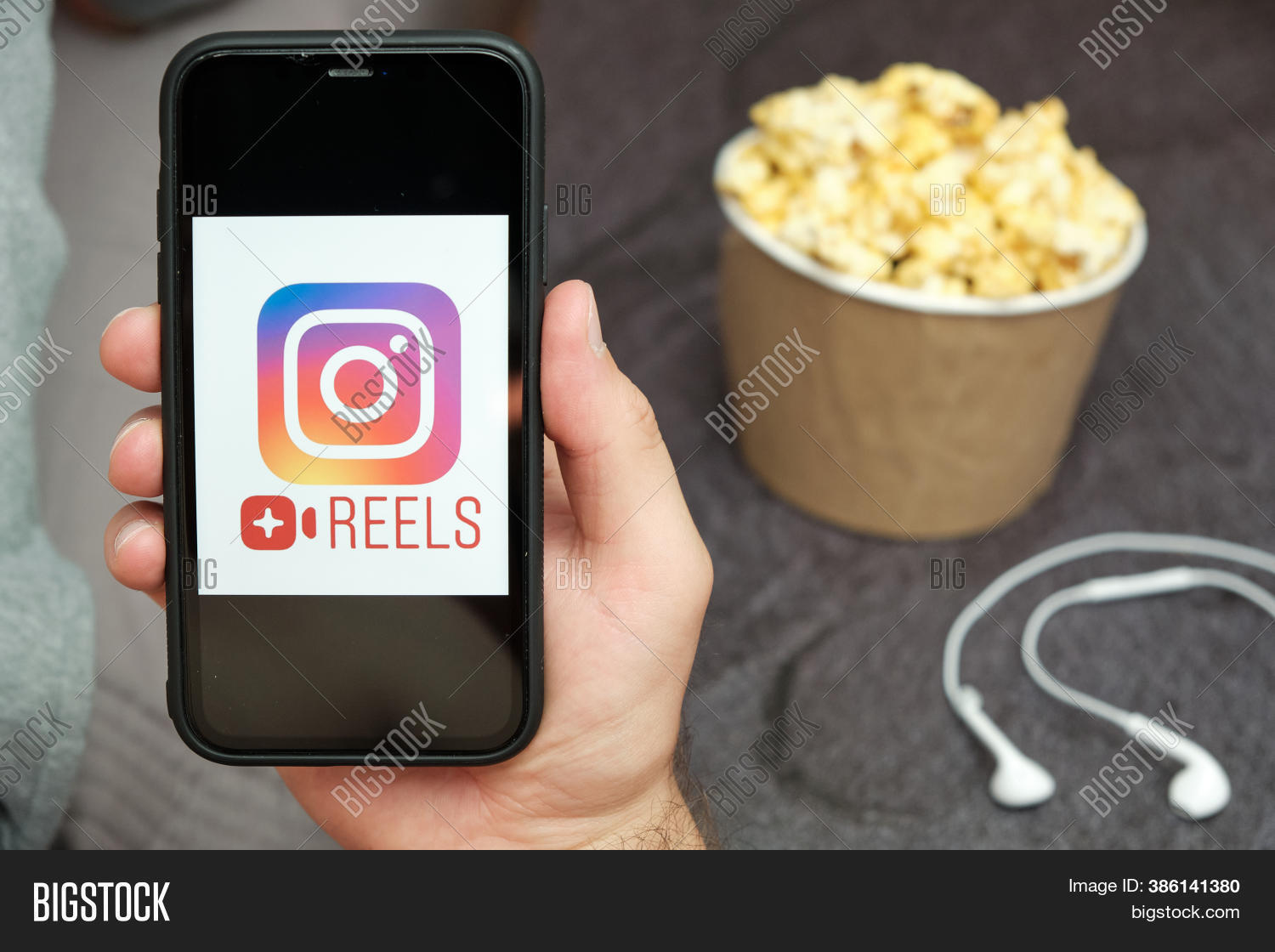Reels Logo On Mobile Image & Photo (Free Trial) | Bigstock