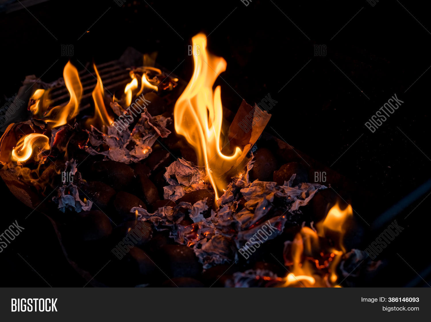Barbecue Fire Grill On Image & Photo (Free Trial) | Bigstock