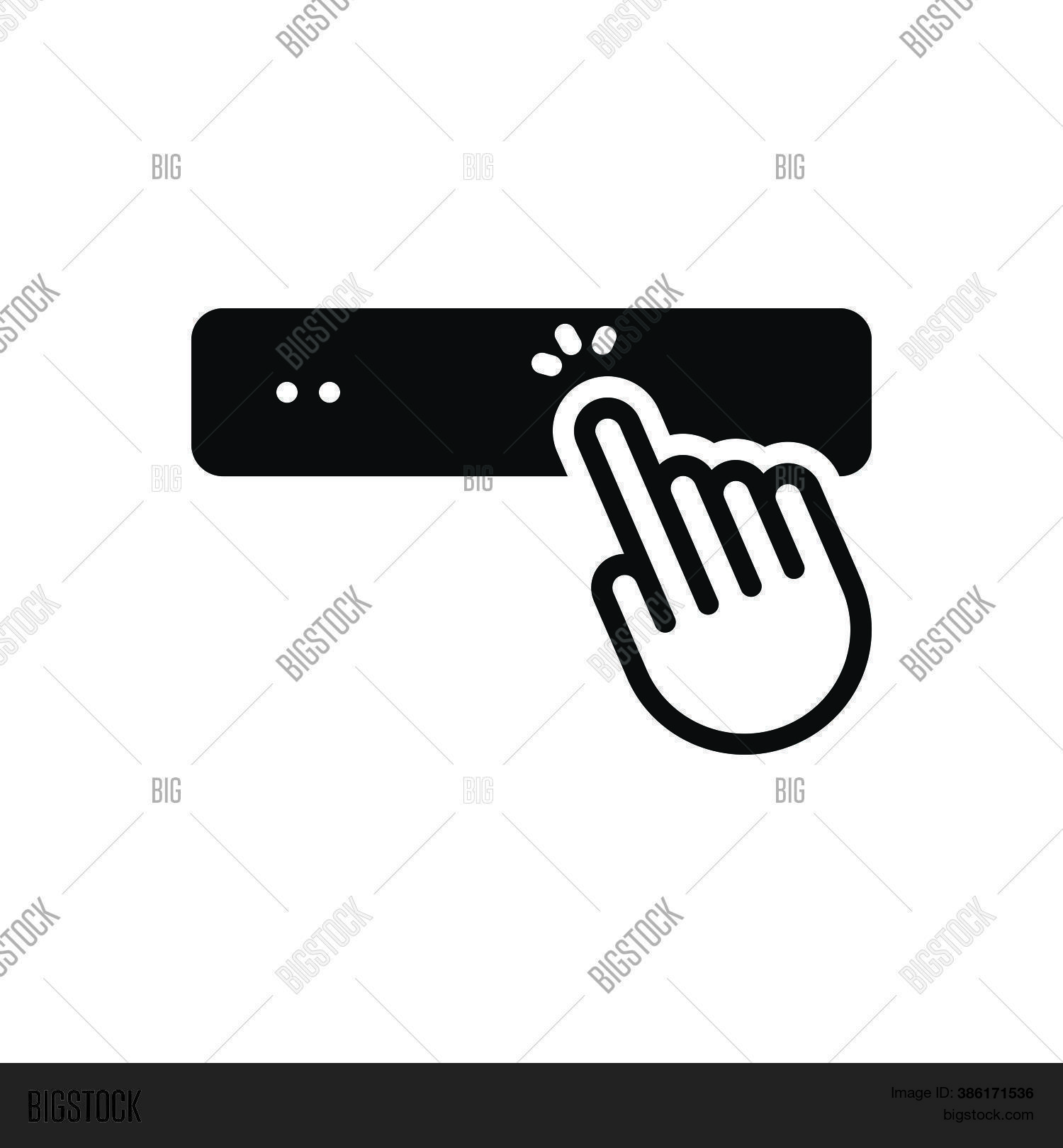 Black Solid Icon Here Vector & Photo (Free Trial) | Bigstock