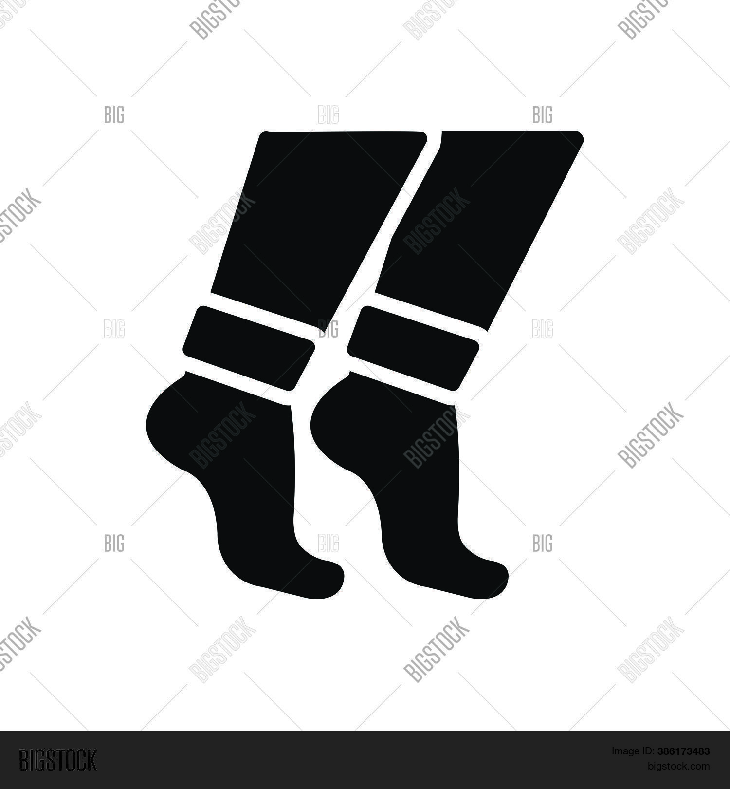 Black Solid Icon Leg Vector & Photo (Free Trial) | Bigstock