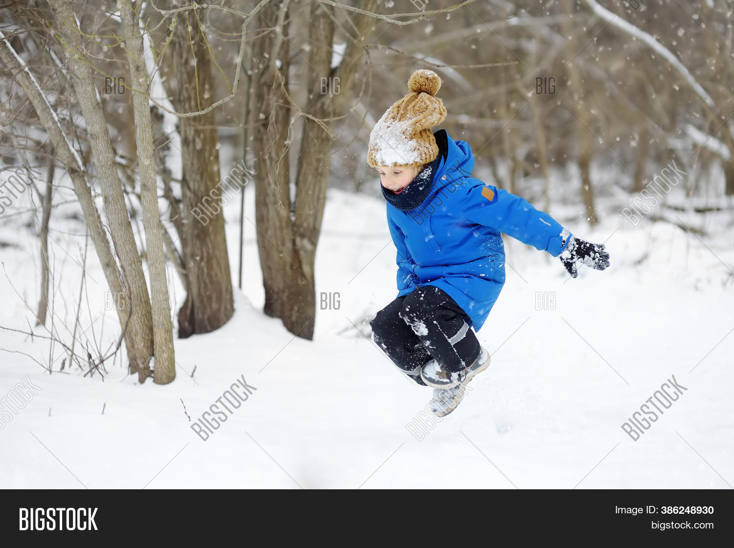 Little Boy Jumping Image & Photo (Free Trial) | Bigstock