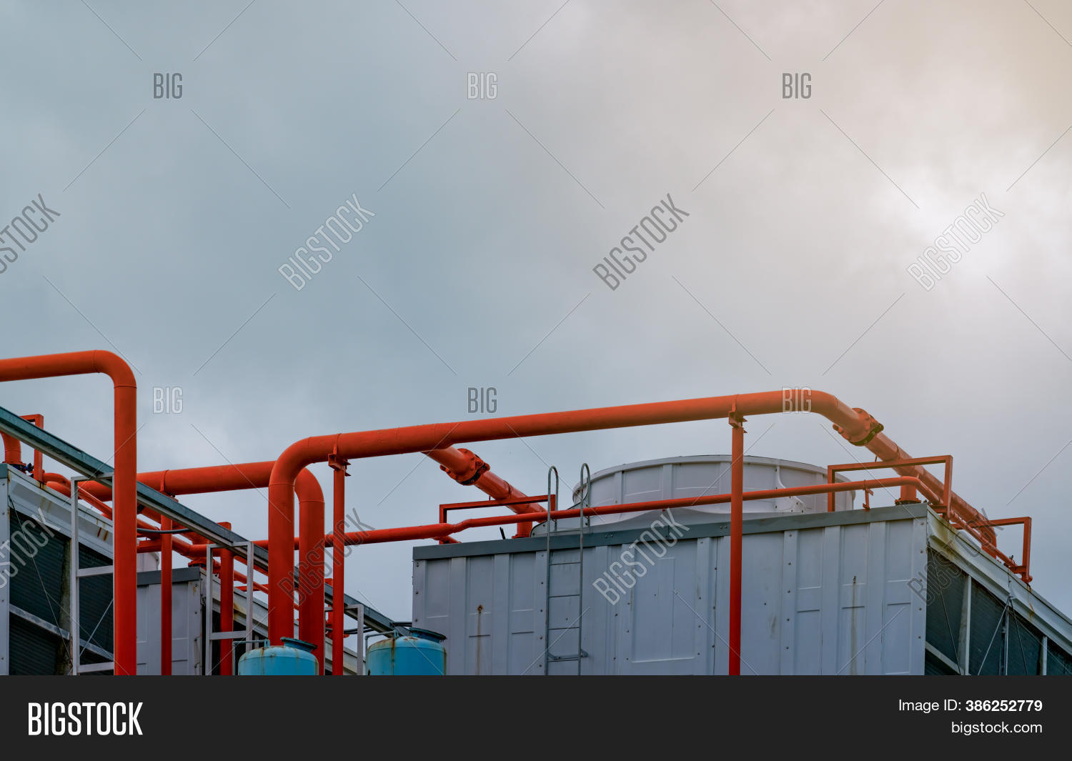 Cooling Tower On Roof Image & Photo (Free Trial) | Bigstock