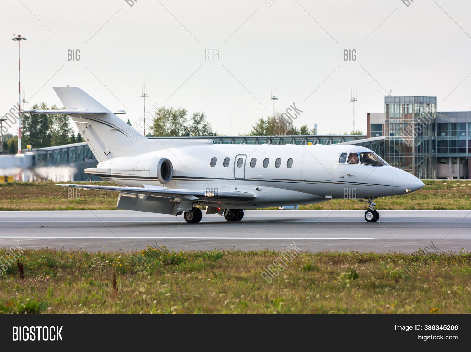 Business Jet On Runway Image & Photo (Free Trial) | Bigstock