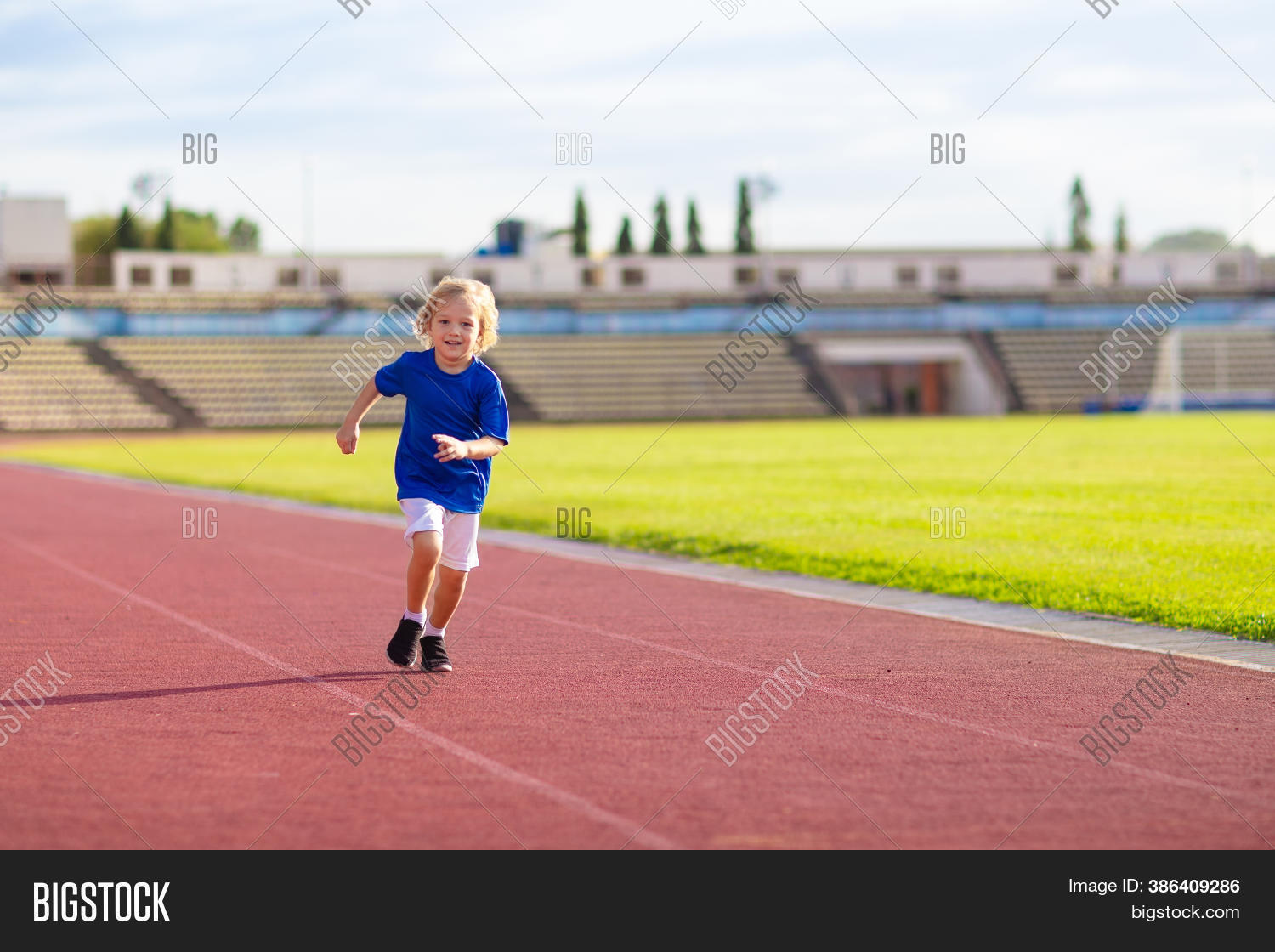 Child Running Stadium Image & Photo (Free Trial) | Bigstock