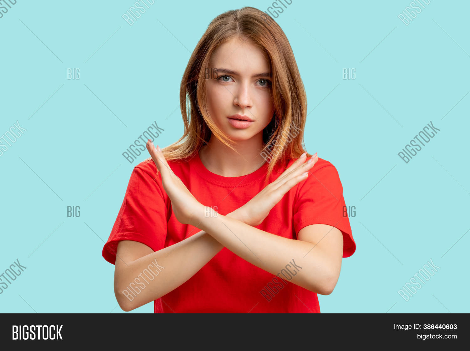Stop Gesture. No Sign Image & Photo (Free Trial) | Bigstock