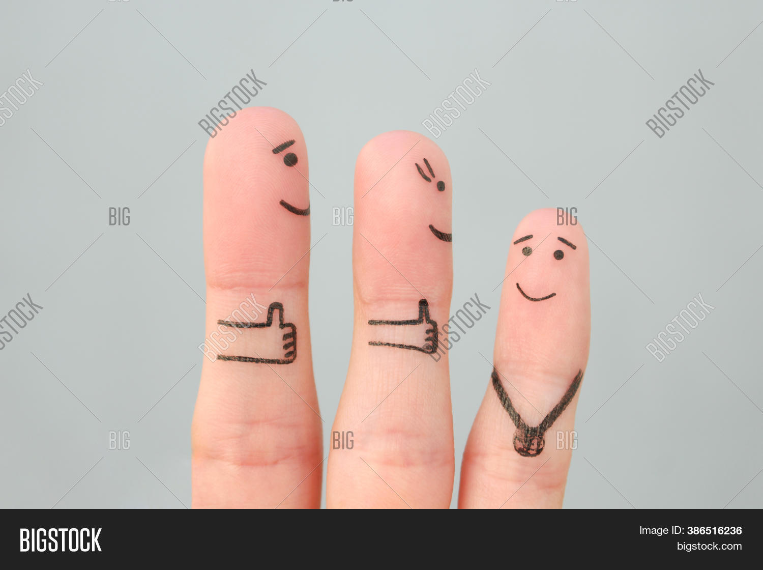Fingers Art Happy Image & Photo (Free Trial) | Bigstock