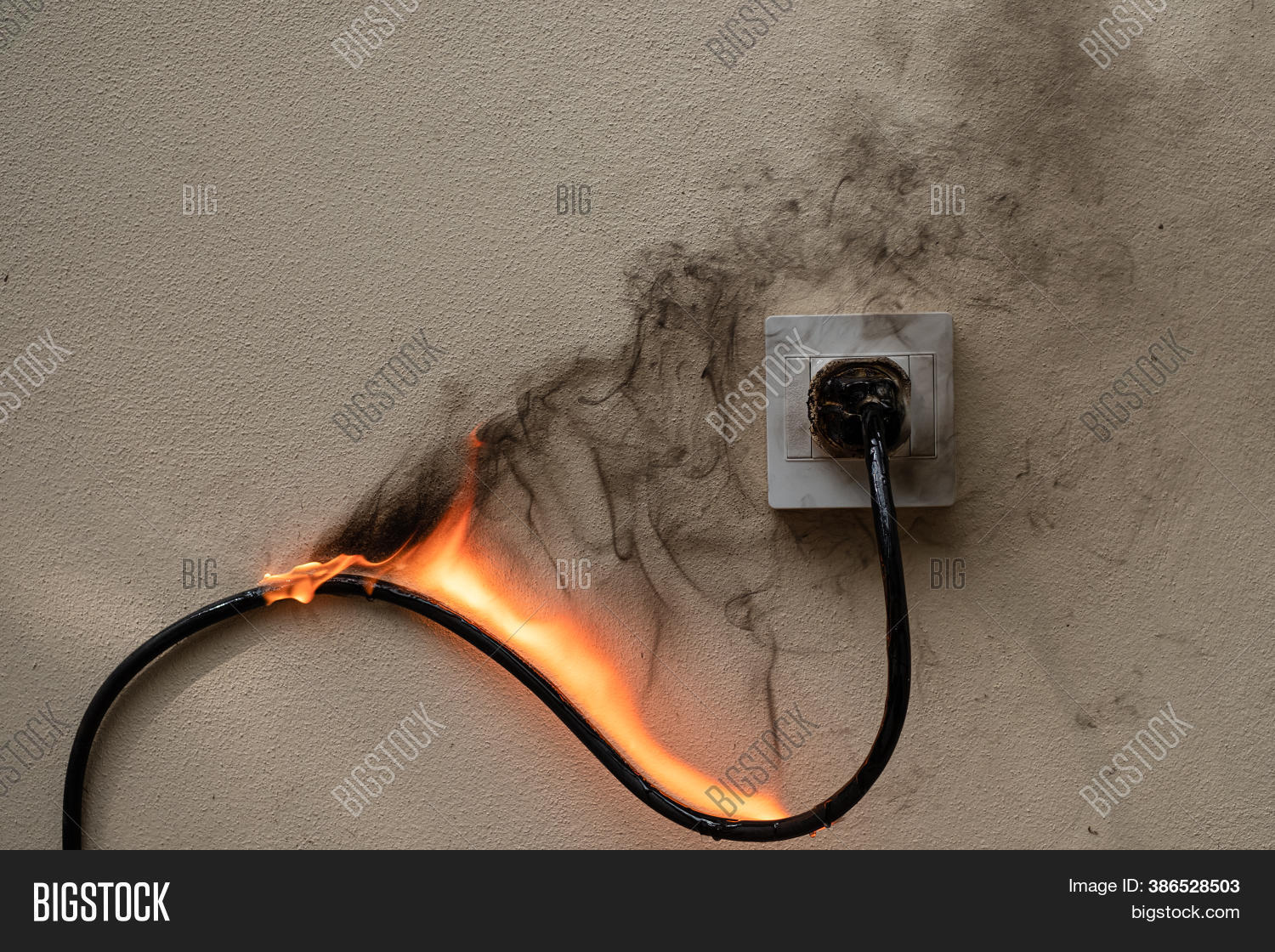 On Fire Electric Wire Image & Photo (Free Trial) | Bigstock