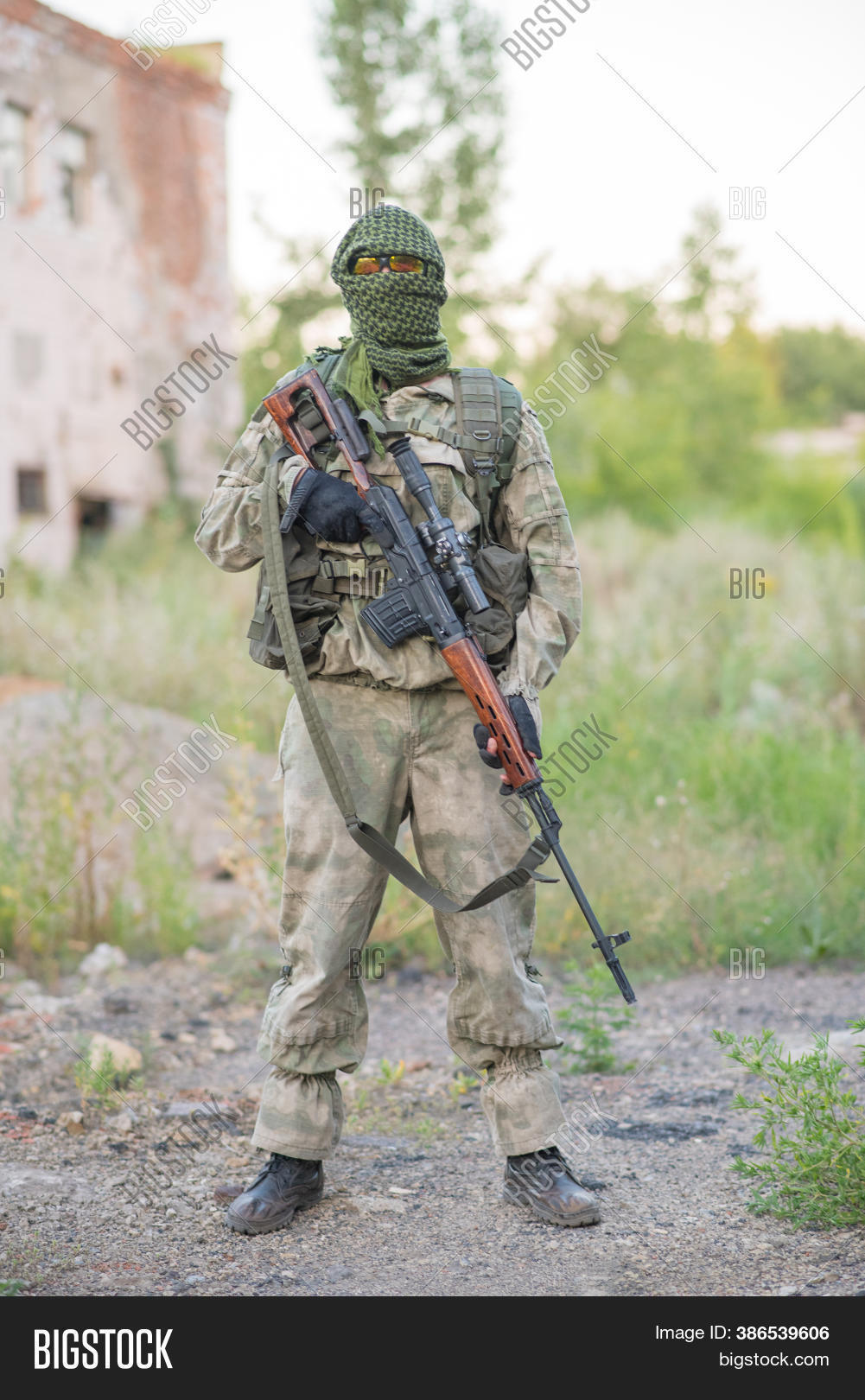 Sniper Rifle Posing. Image & Photo (Free Trial) | Bigstock