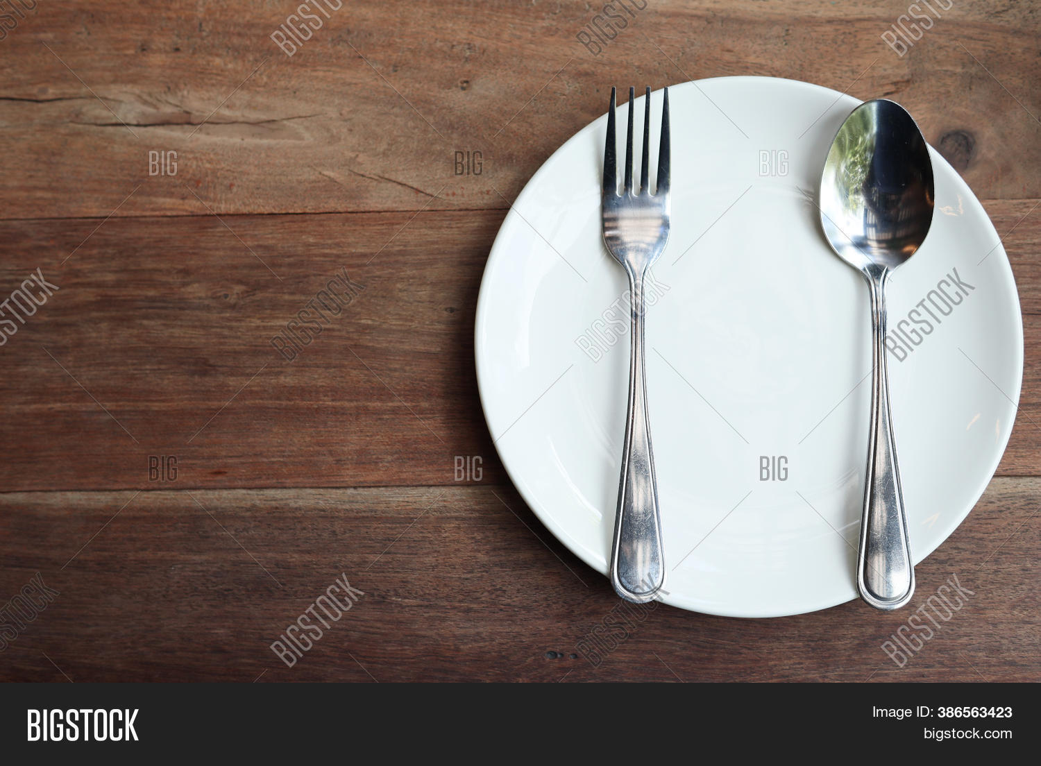 White Plate, Spoon Image & Photo (Free Trial) | Bigstock