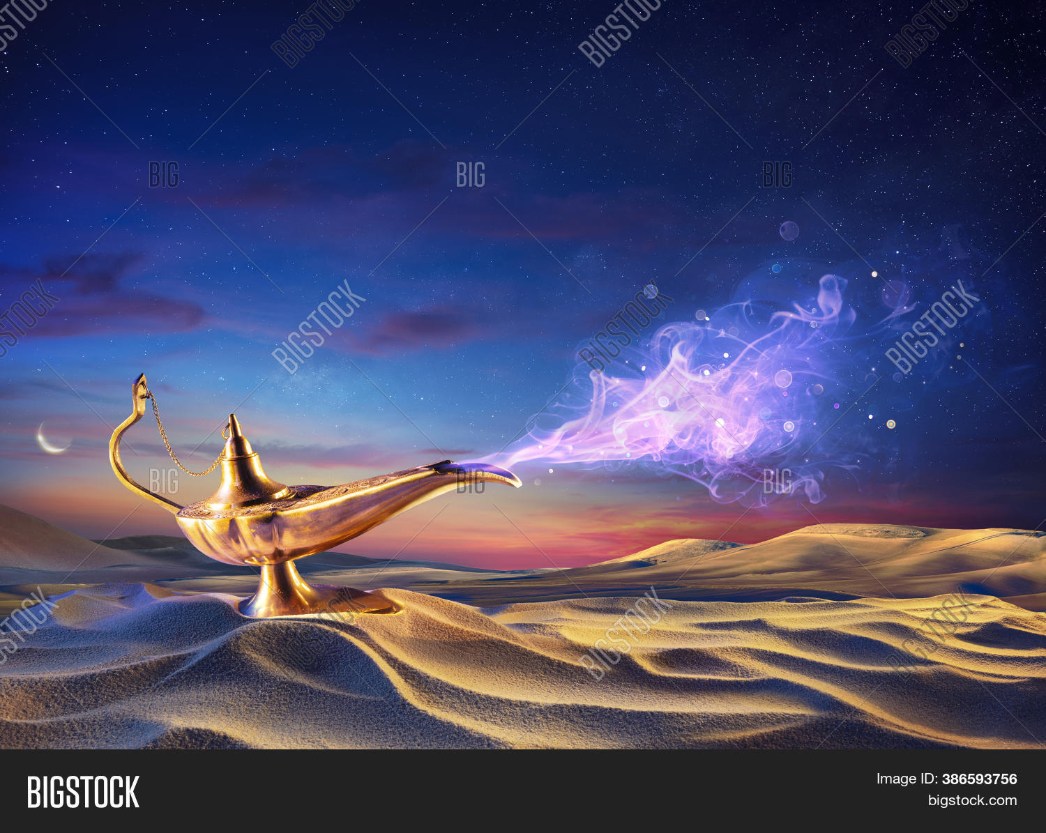 Wish Lamp On Sand Image & Photo (Free Trial) | Bigstock