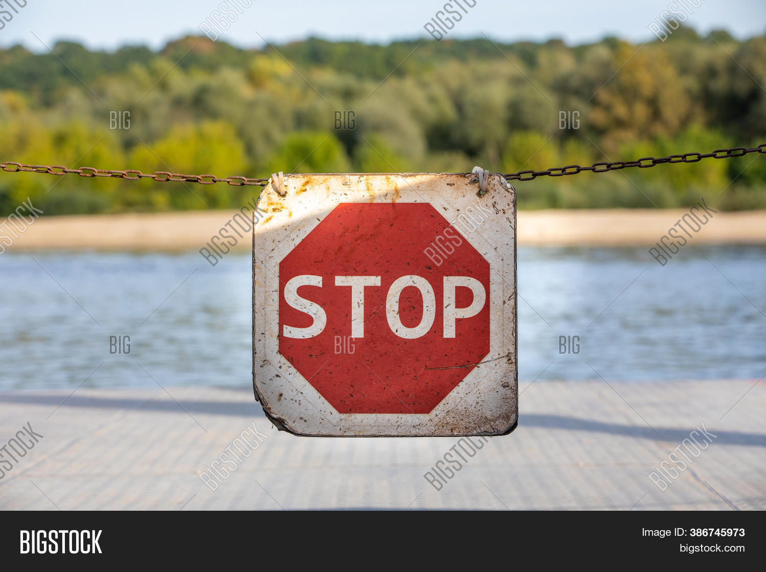 Stop Sign On Suspended Image & Photo (Free Trial) | Bigstock