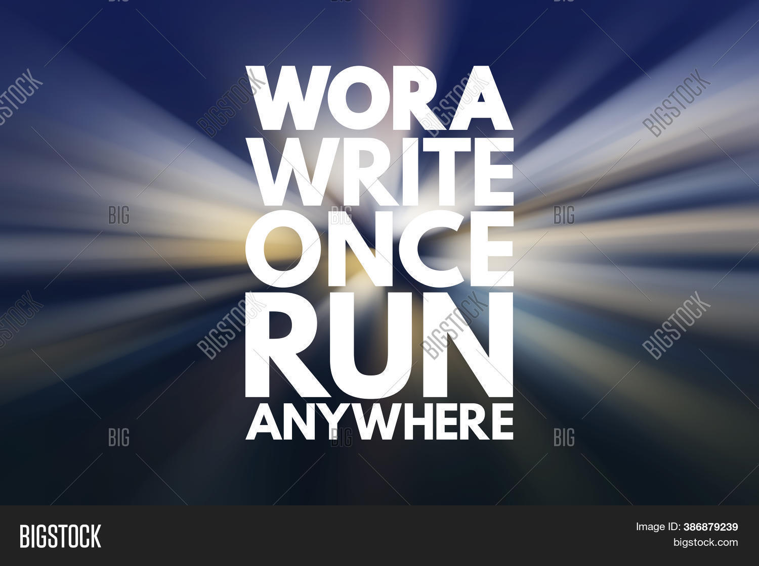 Wora - Write Once Run Image & Photo (Free Trial) | Bigstock