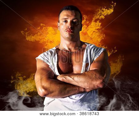 Bodybuilder Posing On Image & Photo (Free Trial) | Bigstock