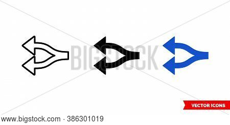 Fork Arrows Icon 3 Vector & Photo (Free Trial) | Bigstock