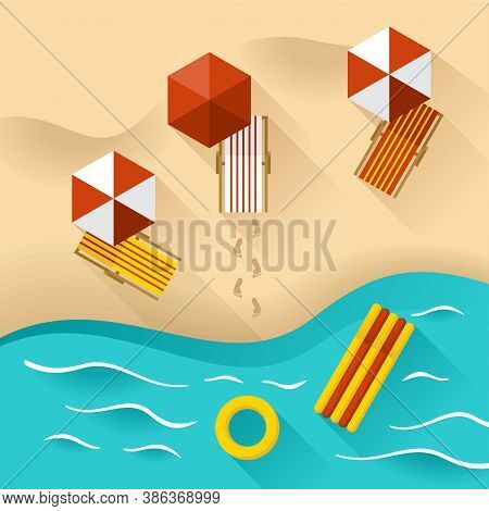 Beach Top View Vector Vector & Photo (Free Trial) | Bigstock
