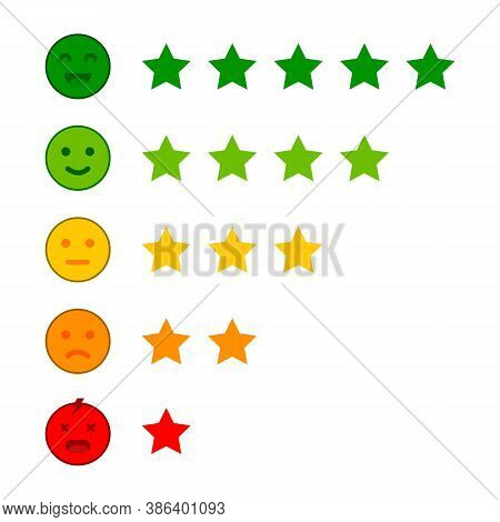 Emoji Star Rating. Vector & Photo (Free Trial) | Bigstock
