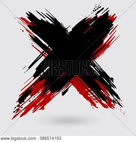Black Red Ink Cross Vector & Photo (Free Trial) | Bigstock