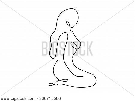 Line Art Woman Vector & Photo (Free Trial) | Bigstock