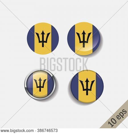 Set Barbados Flags Vector & Photo (Free Trial) | Bigstock