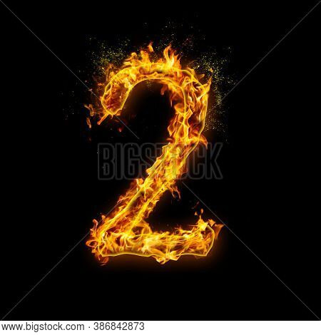 Number 2. Fire Flames Image & Photo (Free Trial) | Bigstock