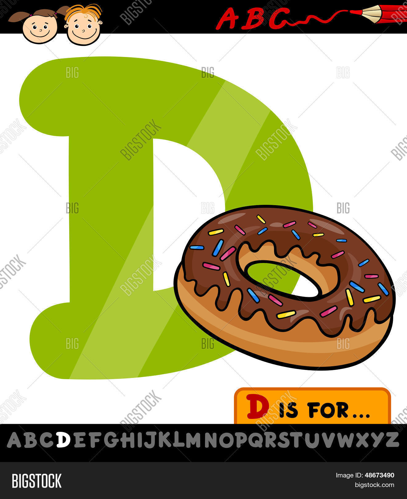 Letter D Donut Vector & Photo (Free Trial) | Bigstock