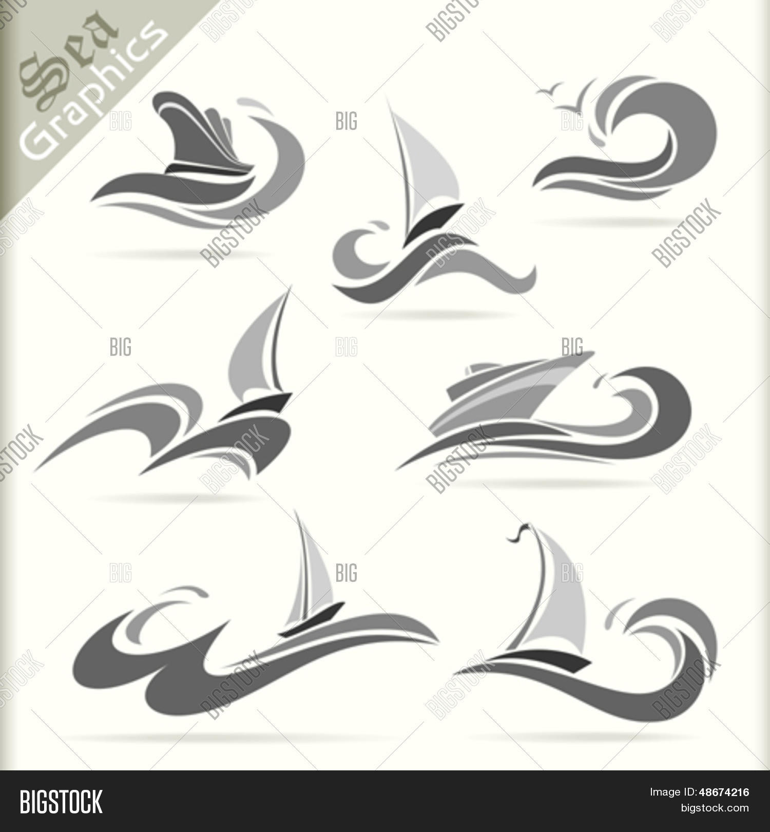 Sea Graphics Series Vector & Photo (Free Trial) | Bigstock
