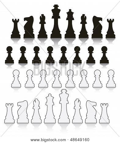 Vector Set Chess Vector & Photo (Free Trial) | Bigstock