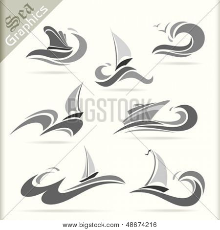 Sea Graphics Series Vector & Photo (Free Trial) | Bigstock