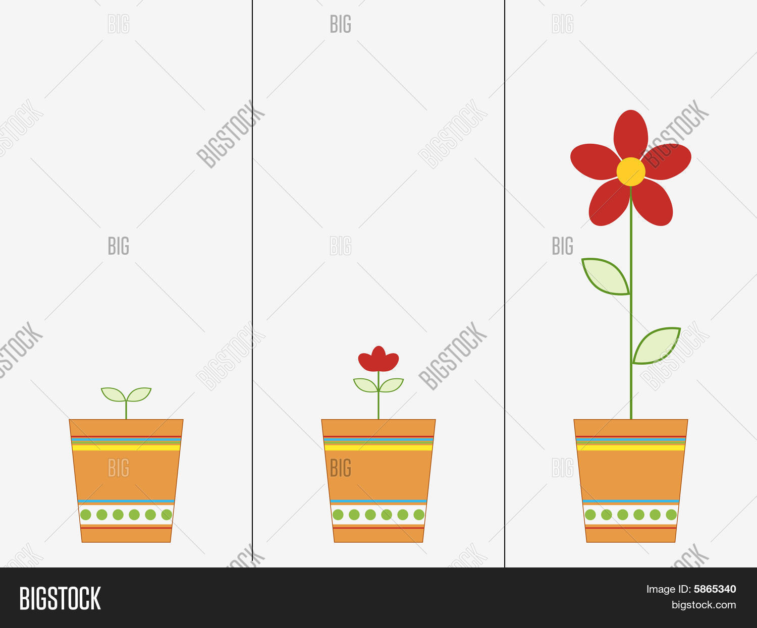 Flower Growing Vector & Photo (Free Trial) | Bigstock