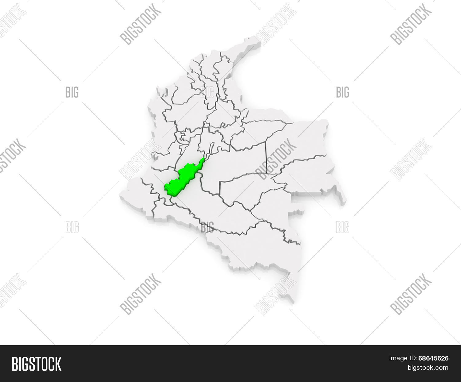 Map Huila. Colombia. Image & Photo (Free Trial) | Bigstock