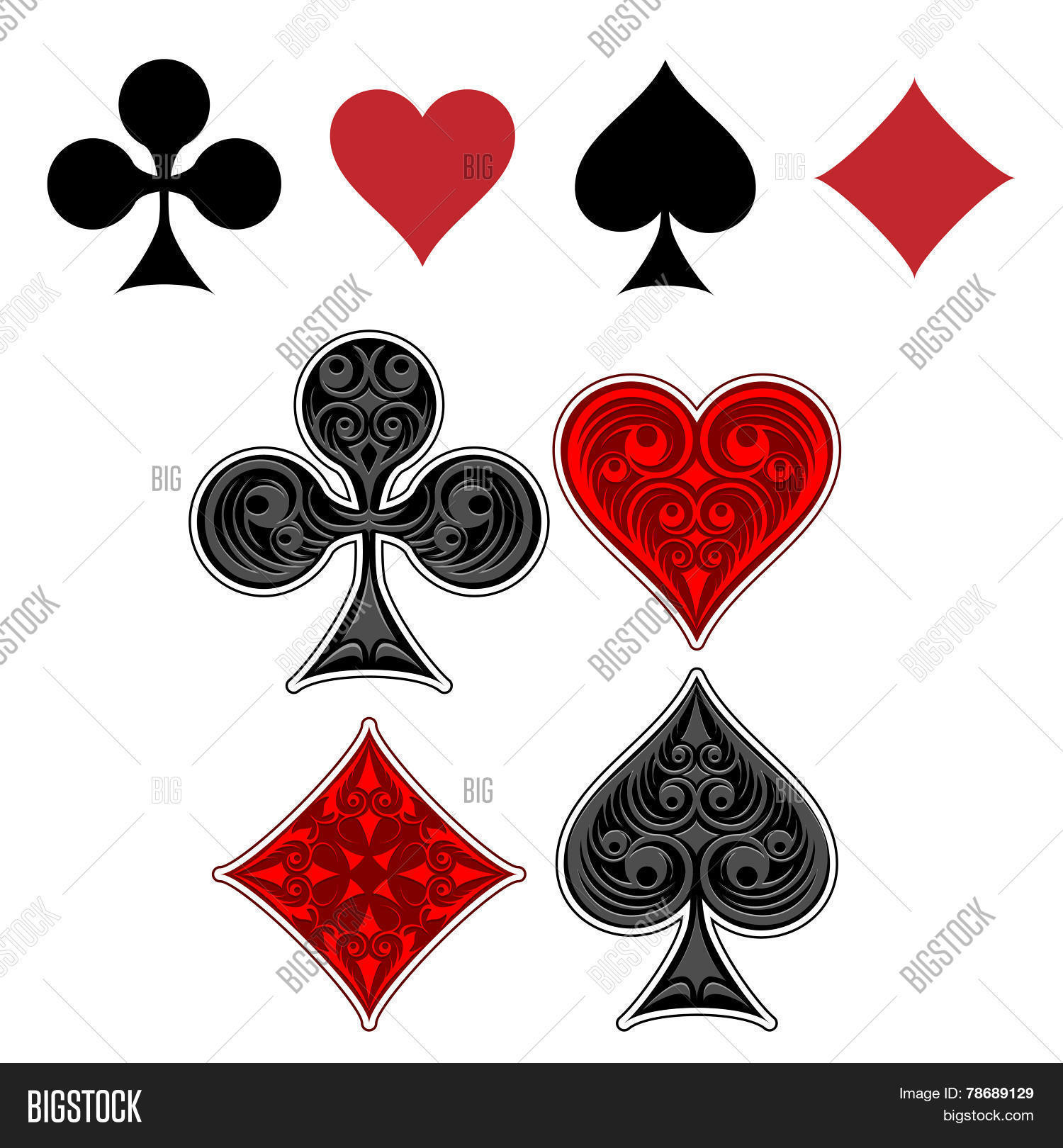 Playing Card Suit Vector & Photo (Free Trial) | Bigstock