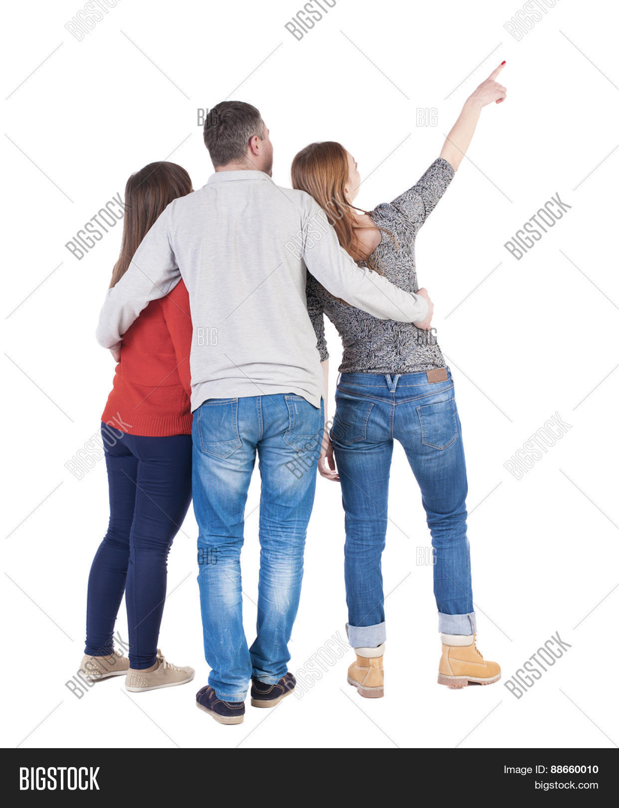 Back View Three Image & Photo (Free Trial) | Bigstock
