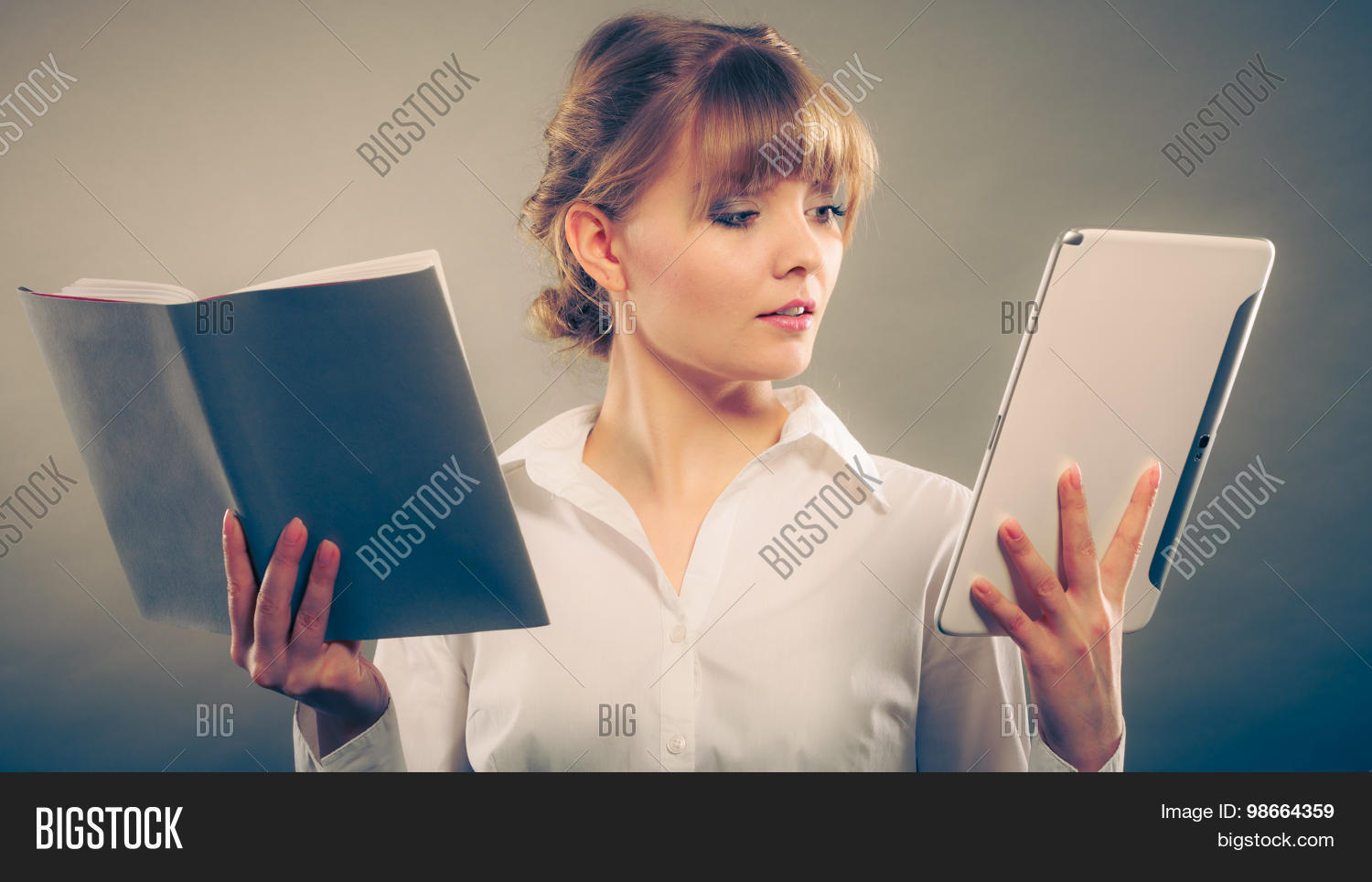Woman Learning Ebook Image & Photo (Free Trial) | Bigstock