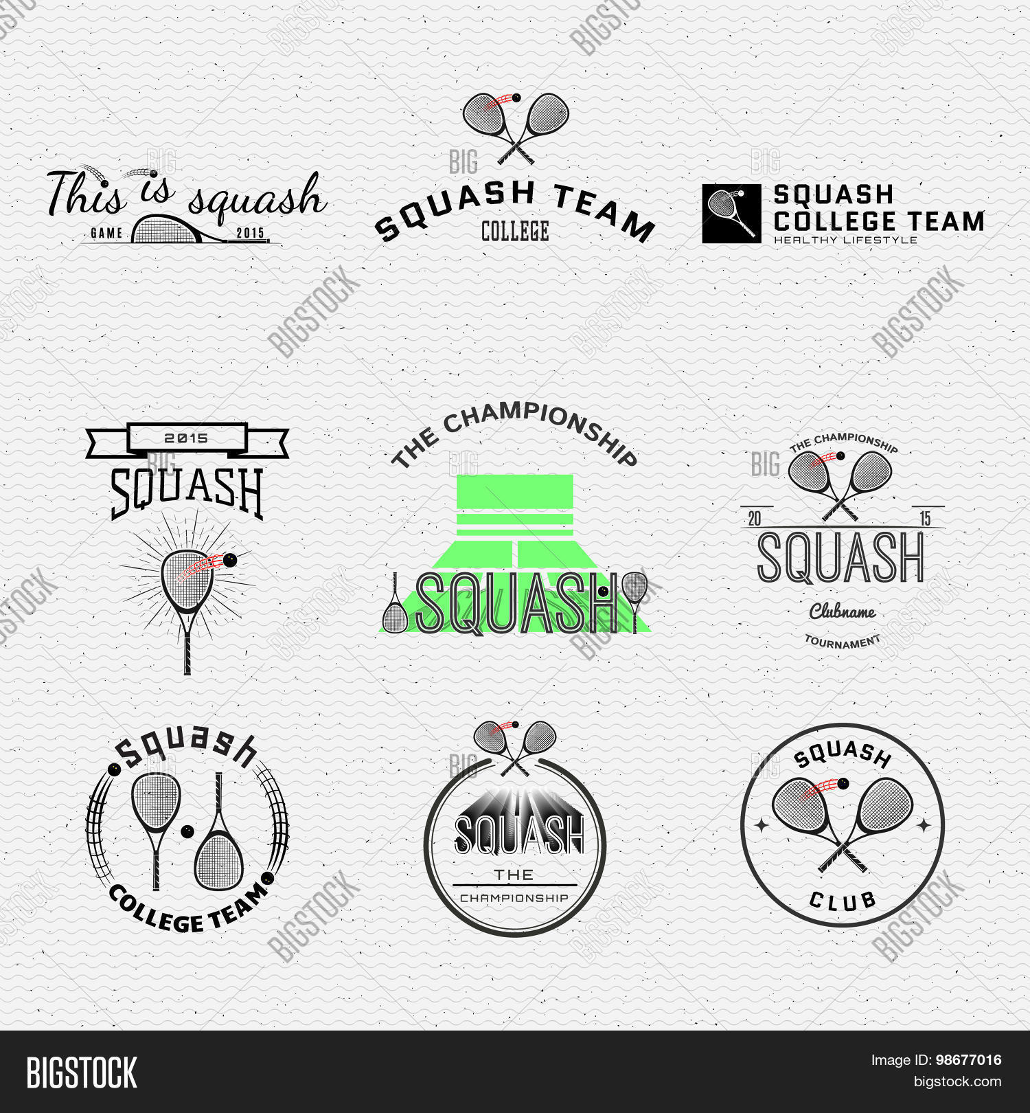 Squash Badges Logos Vector & Photo (Free Trial) | Bigstock