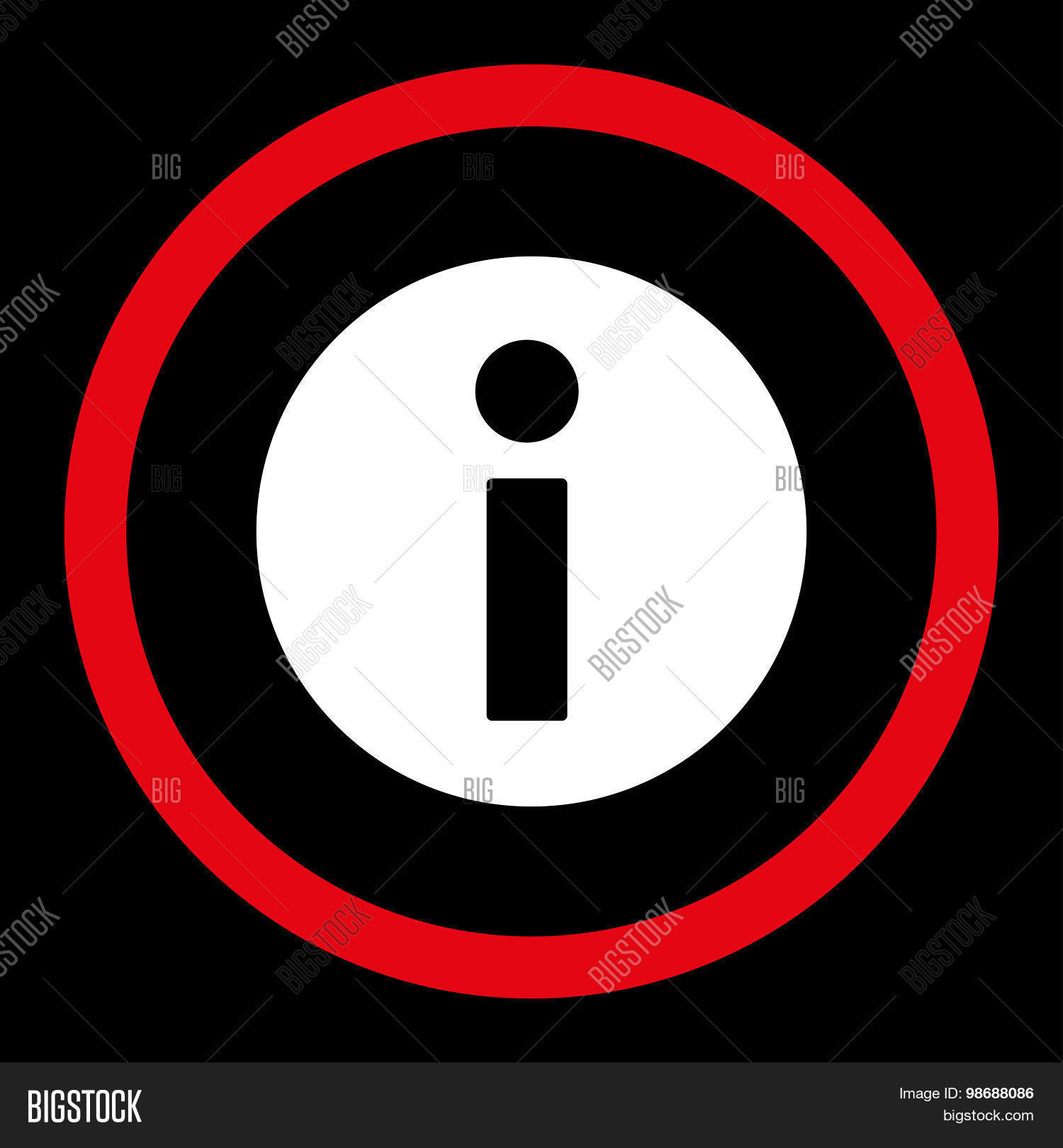 Information Flat Red Vector & Photo (Free Trial) | Bigstock